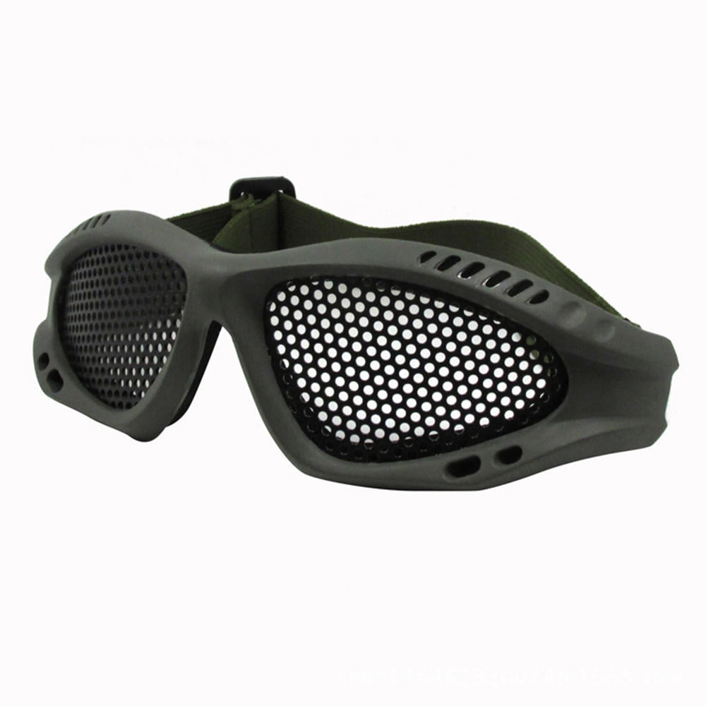 Mesh Airsoft Tactical Safety Goggles Glasses Face Eye Protection Mask ...