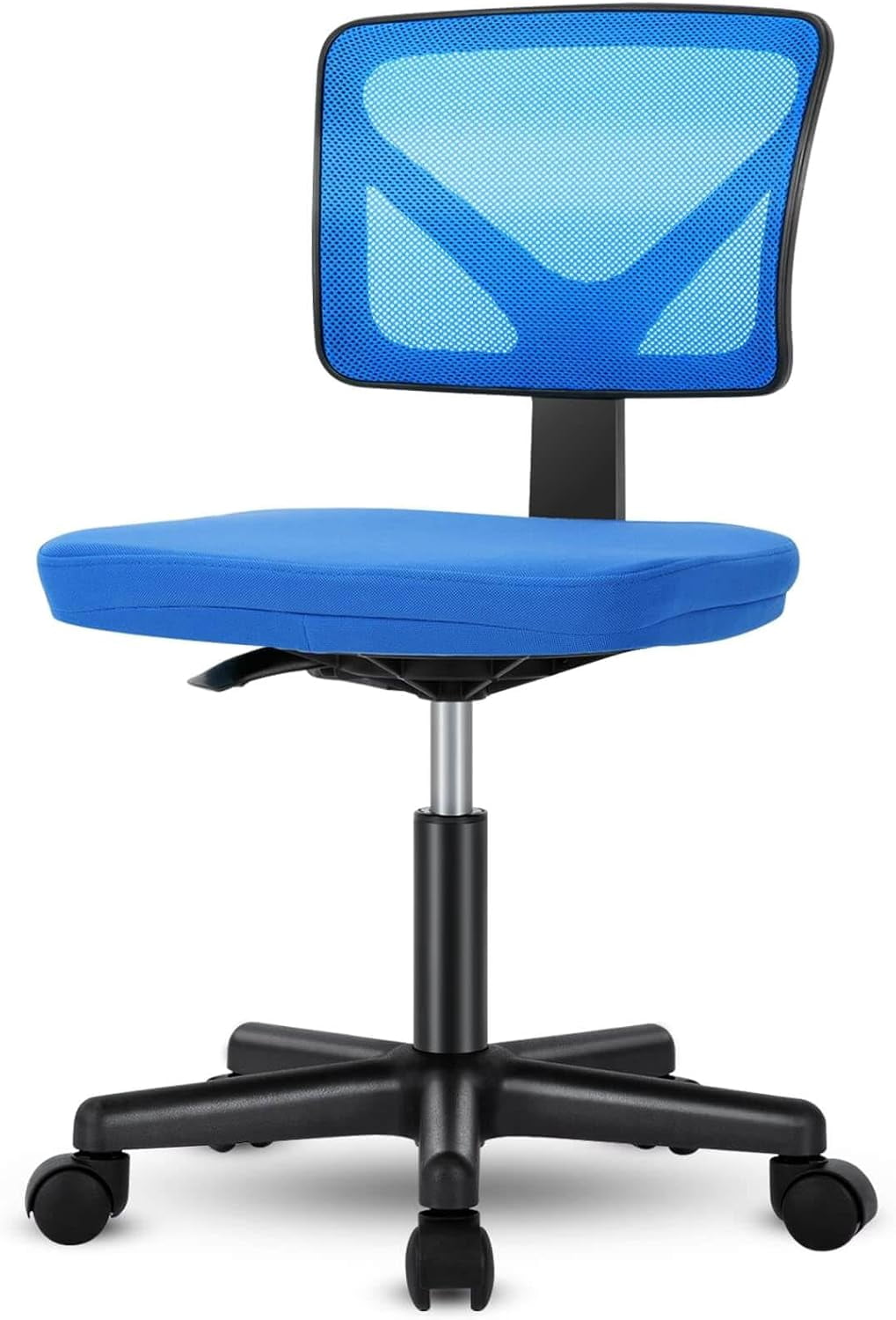 Mesh Armless Office Chair,Swivel Rolling Computer Chair No Arms with ...