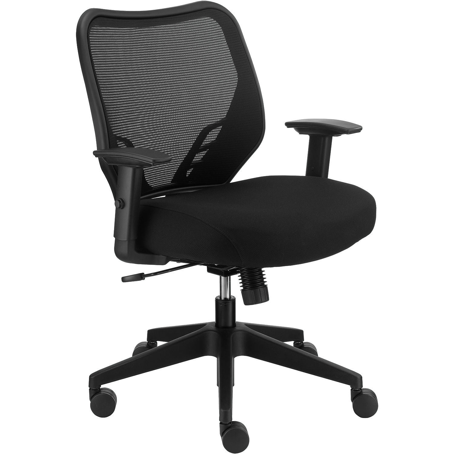 Mesh Back Chair with 3" Memory Foam Seat, Mid Back, Black - Walmart.com