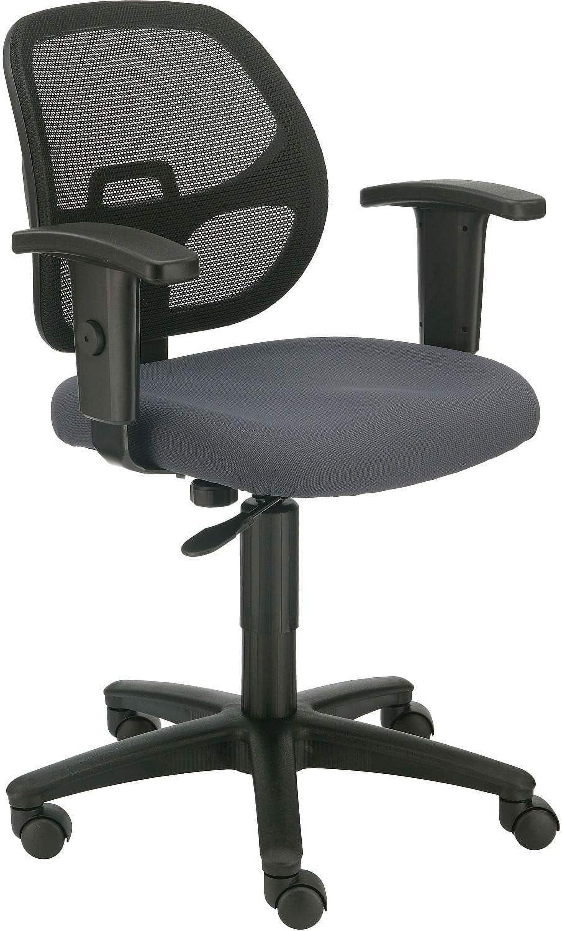 Mesh Back Office Chair with Arms, Fabric, Gray - Walmart.com