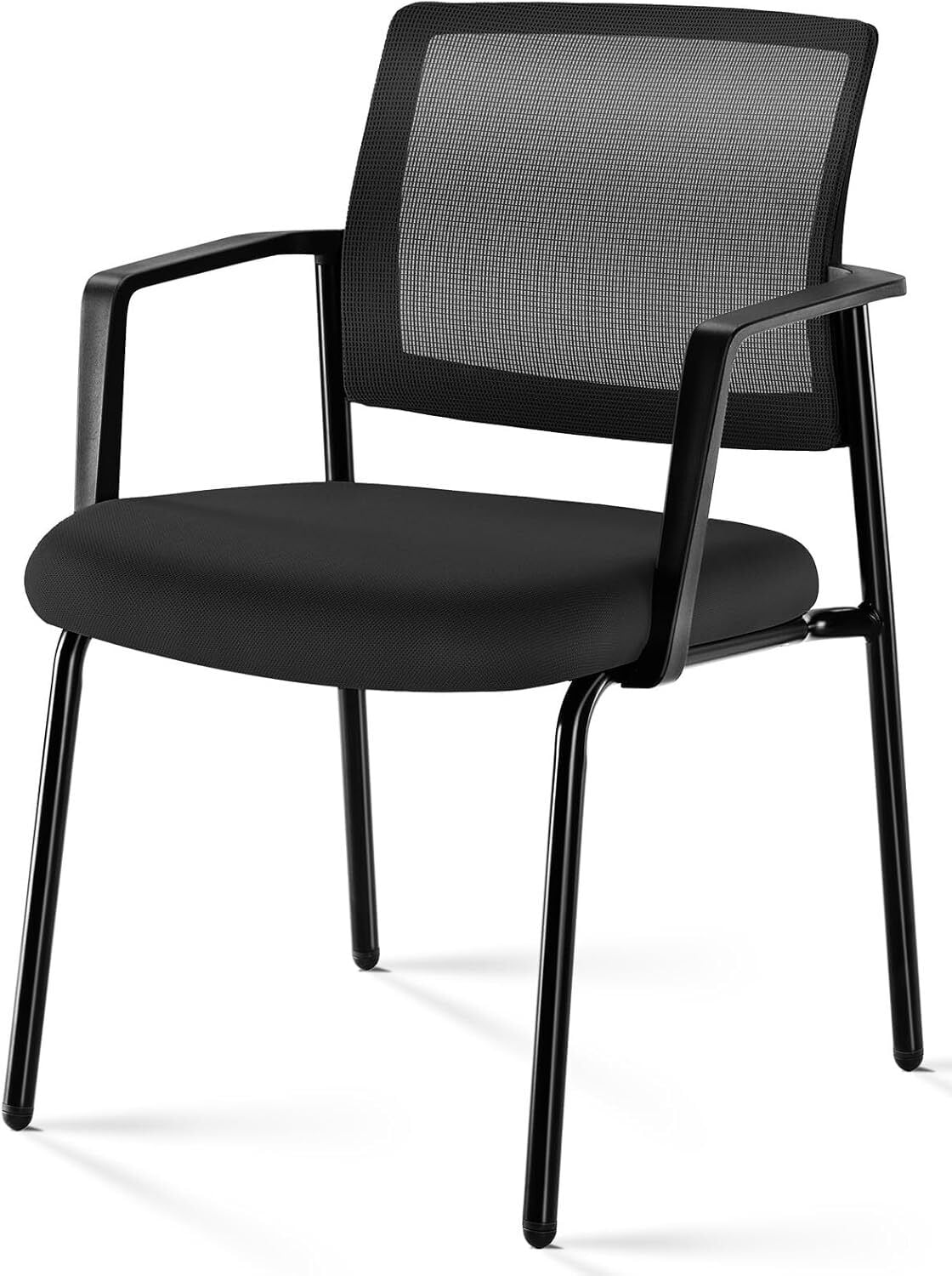Mesh Back Stacking Arm Upholstered Fabric Stacking Sturdy Metal ...