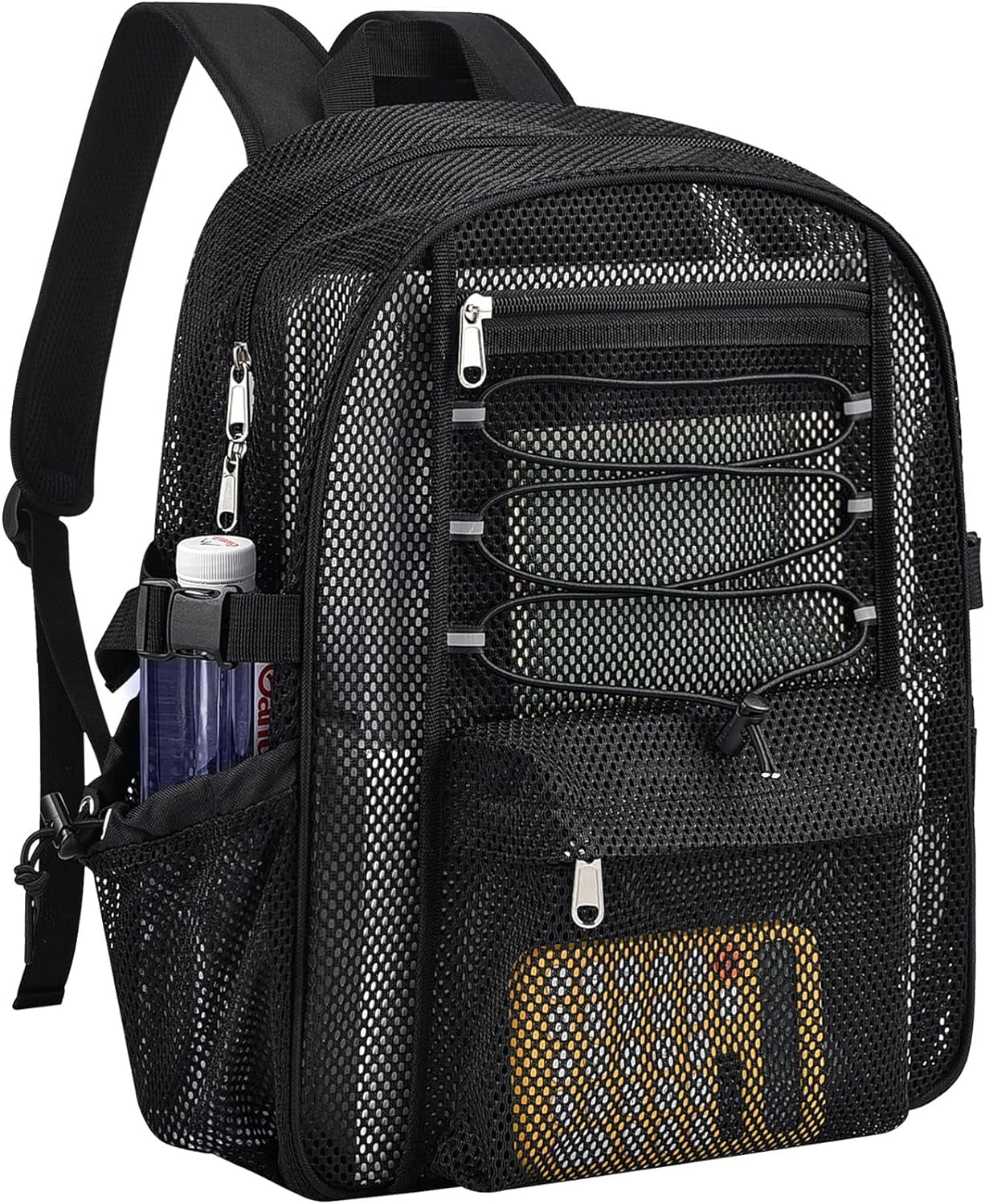Mesh Backpack Heavy Duty for School, 23L Mesh Bookbag for Adults, See ...