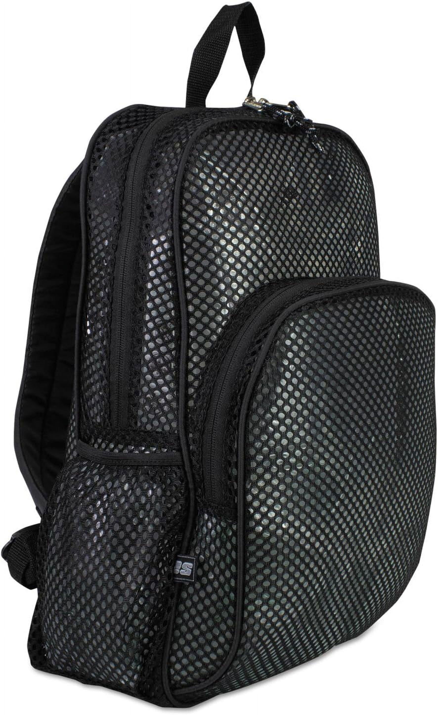Mesh Backpack With Adjustable Padded Shoulder Straps, Black - Walmart.com