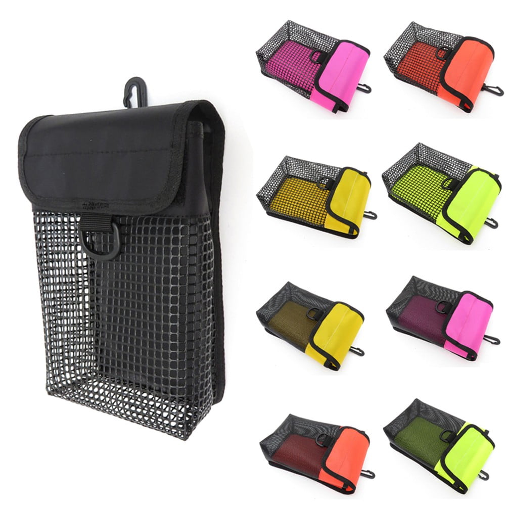 Mesh Bag Scuba Dive Reel Snap And Safety Marker Buoy Holder Carry Mesh ...