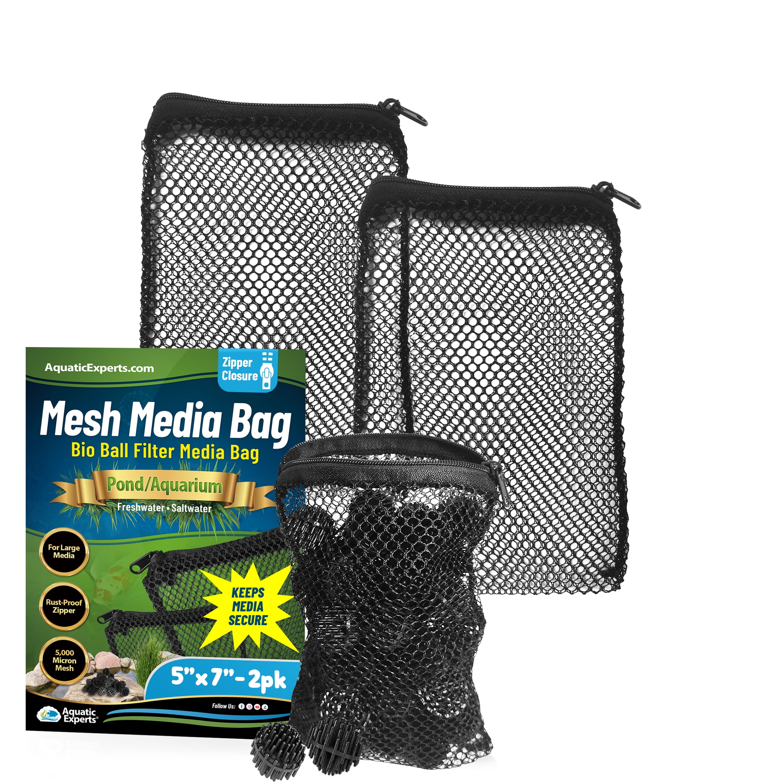 Aquatic Experts - Mesh Bag for Bio Balls Filter Media - Perfect for ...
