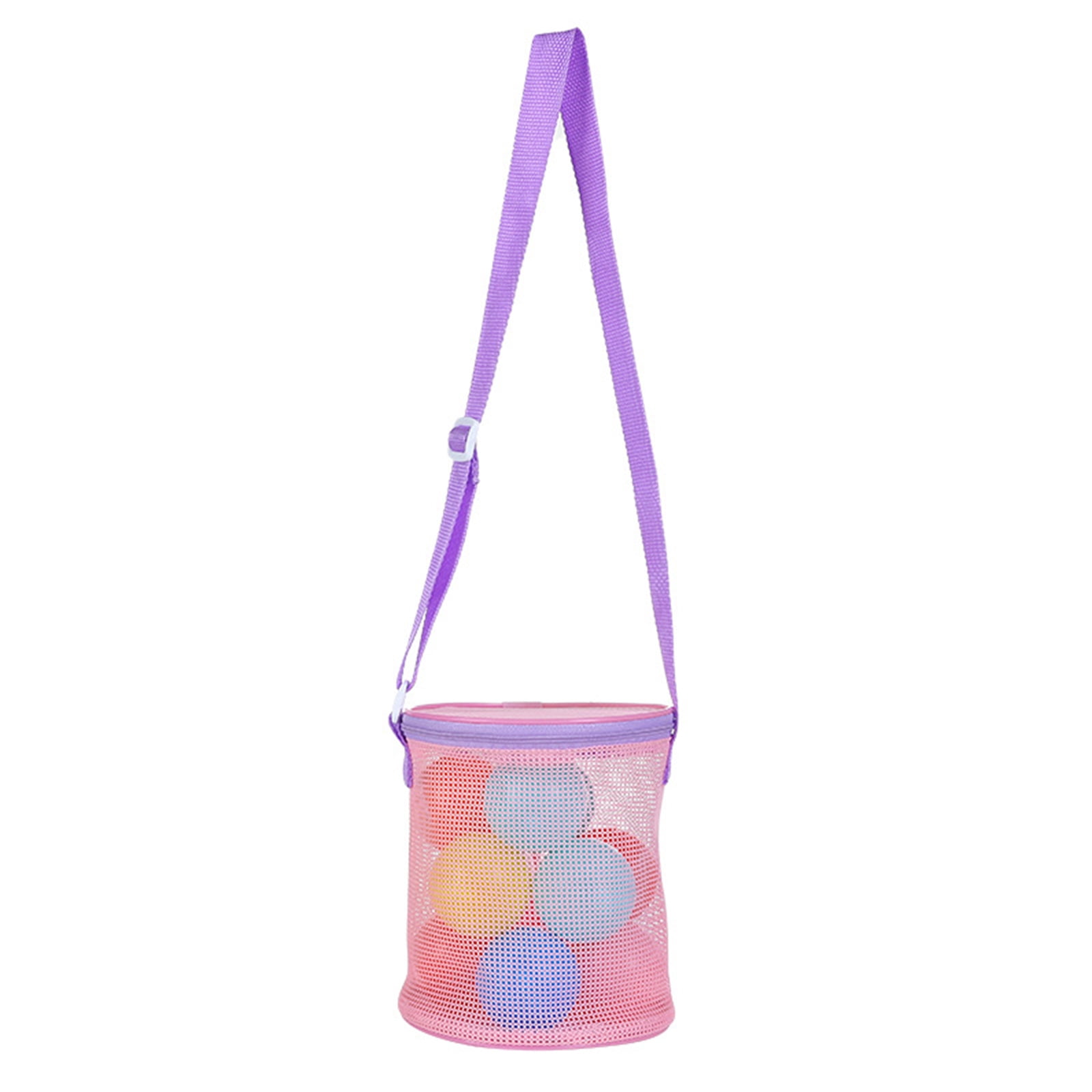Mesh Beach Bag Beach Toy Bucket Bag Beach Toy Storage Bag Seashells ...