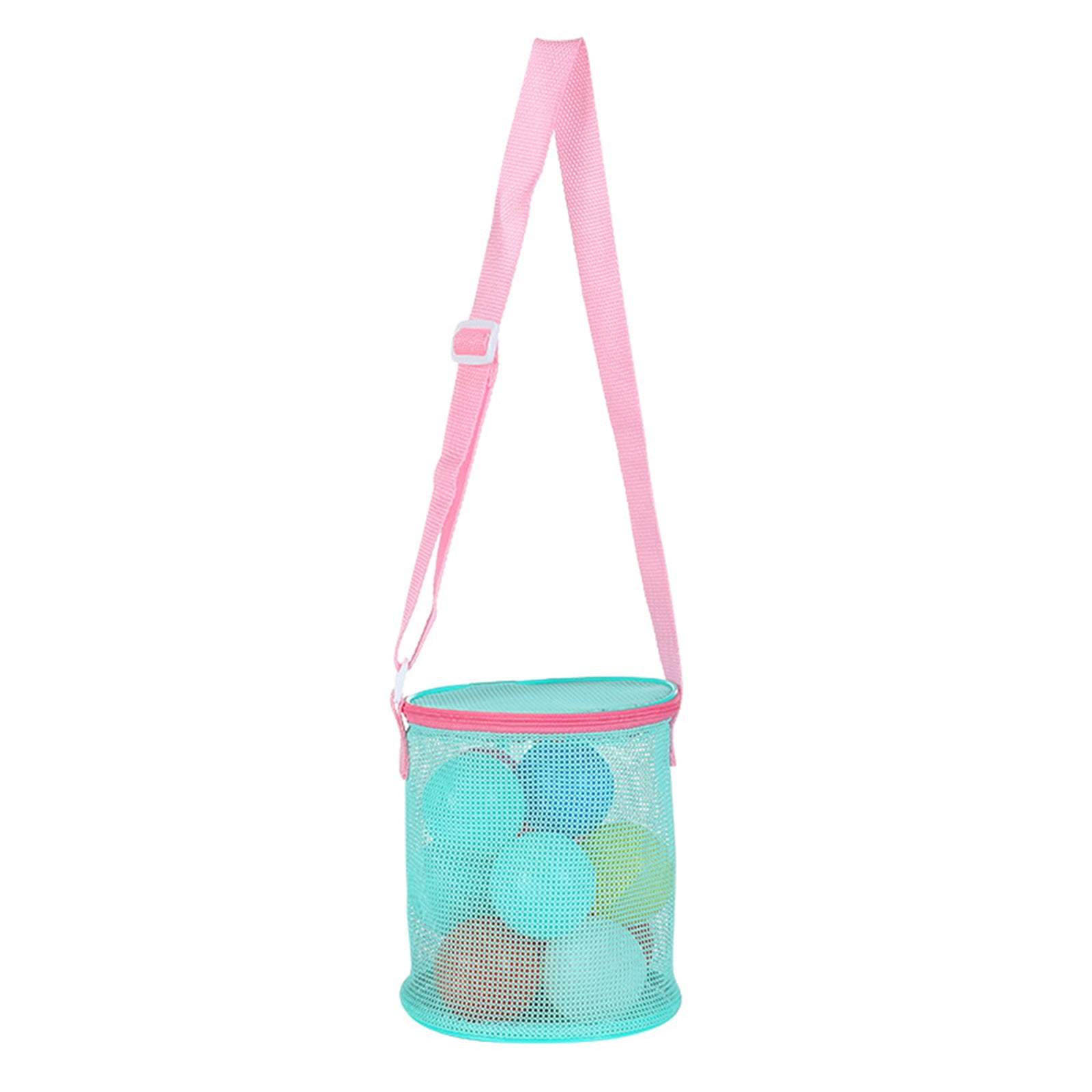 Mesh Beach Bag Beach Toy Bucket Bag Beach Toy Storage Bag Seashells ...