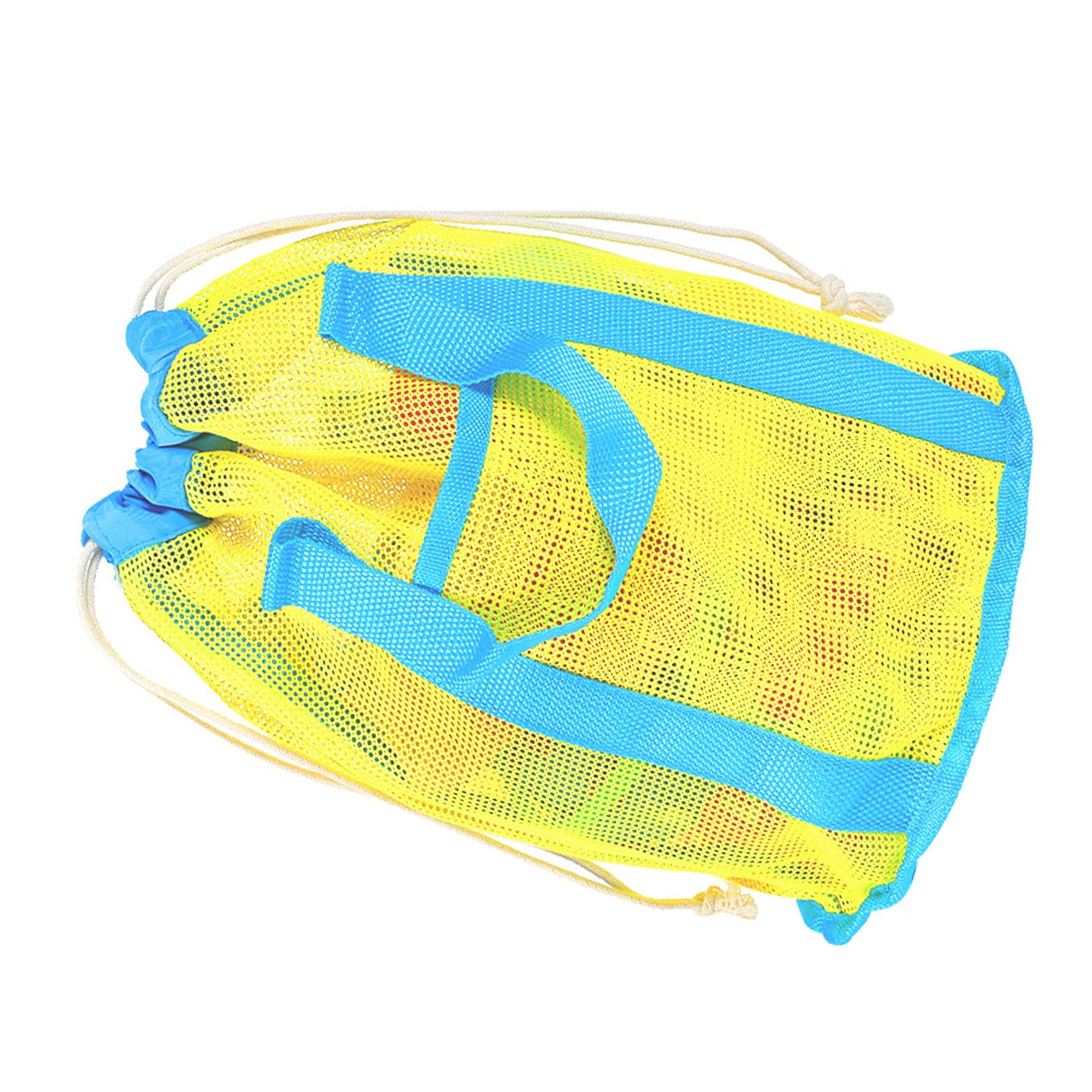 Mesh Beach Bag Beach Toy Bucket Bag Beach Toy Storage Bag Seashells ...