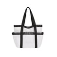 Mesh Beach Bag Compact, Beach Tote with Side Pocket, Family Pool Bag ...