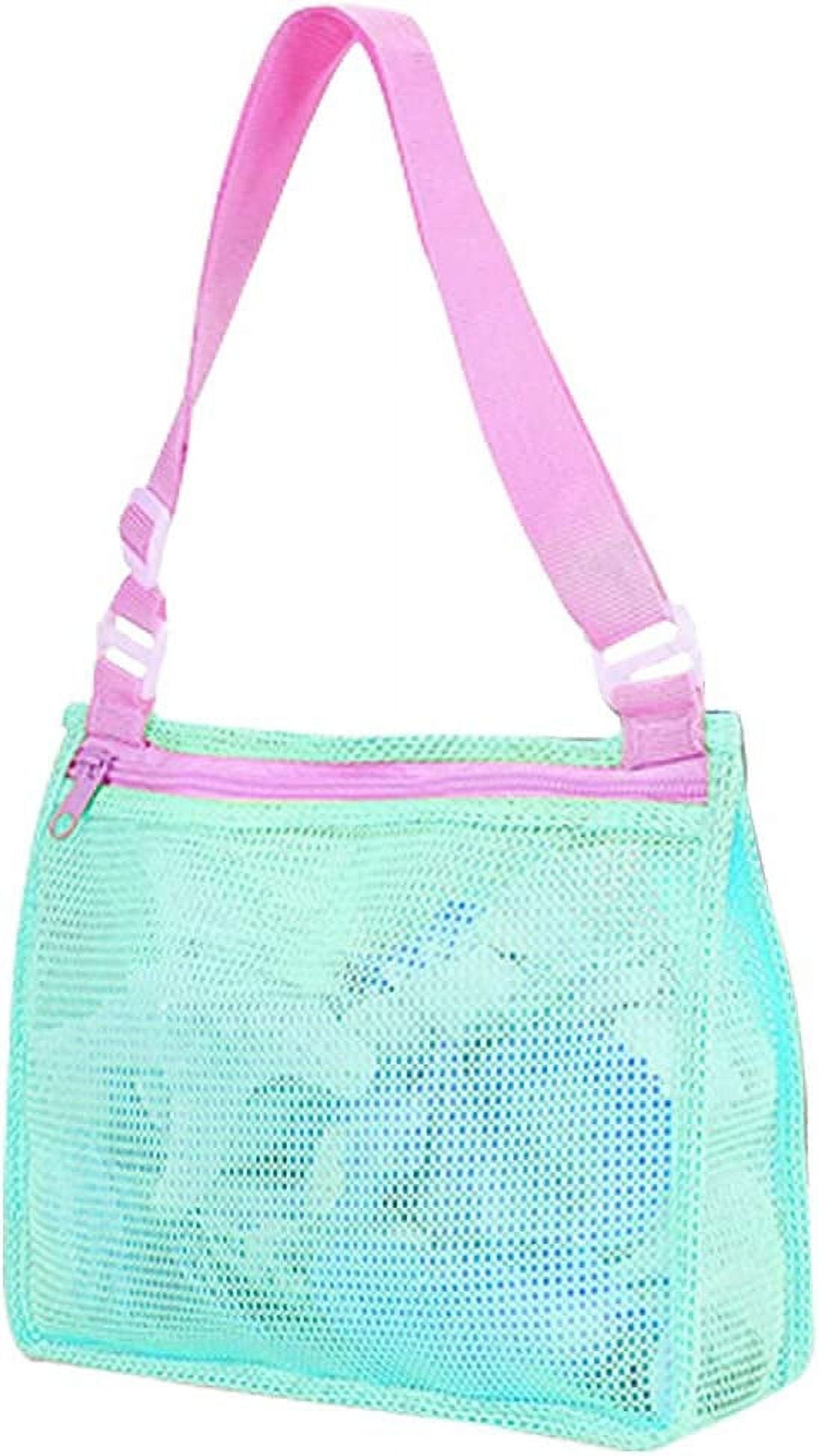 Mesh Beach Bag, Shell Net Tote, Foldable Seashell Collecting Sand Bags ...