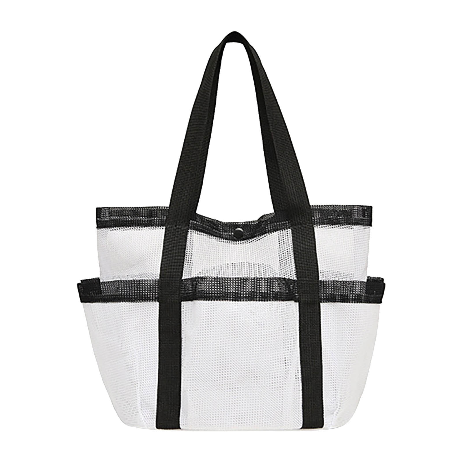 Mesh Beach Bag Tote, Net Tote, Sand Away Drawstring Beach Backpack ...