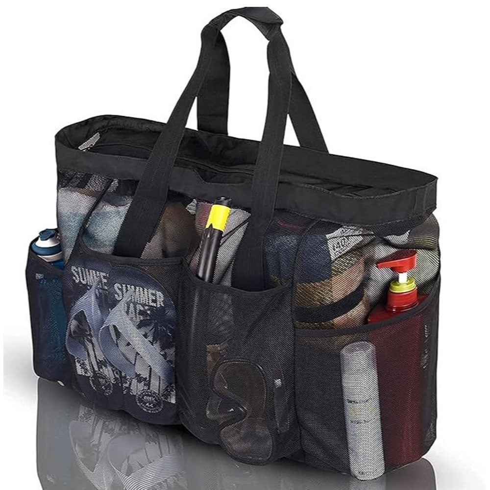 Mesh Beach Bags for Women, Extra Large Travel Tote Bags with Zipper and ...