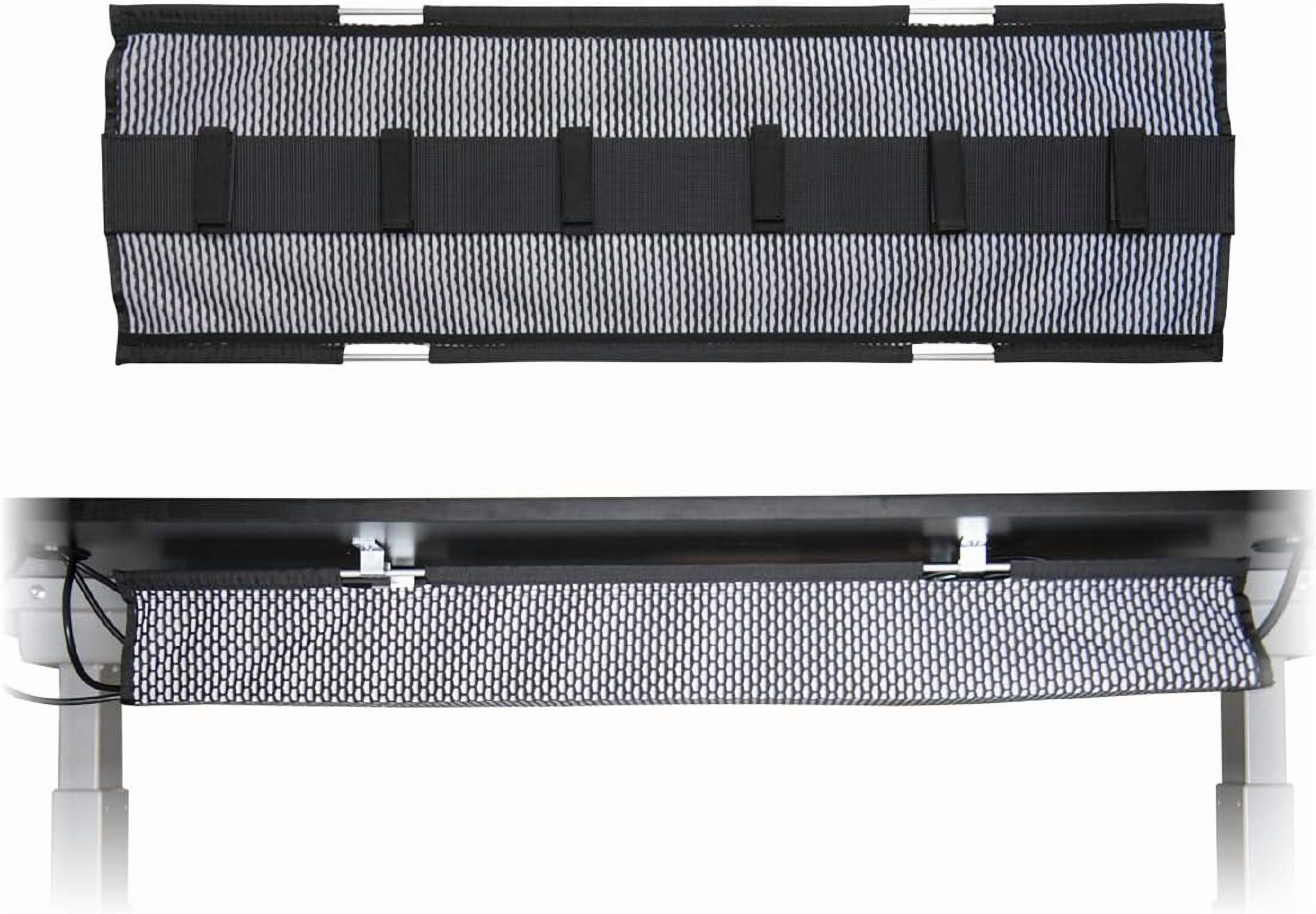 Mesh Cable Organizer – Under Desk Cable Management with Adjustable ...