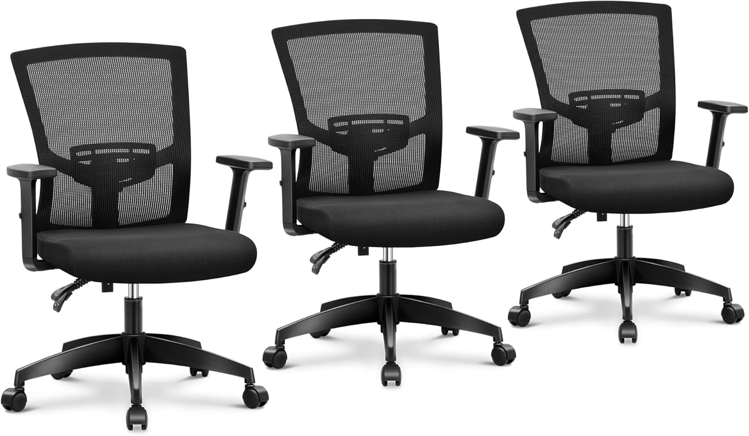 Mesh Chair Ergonomic Chair with Lumbar Support Mid-Back Computer Task ...