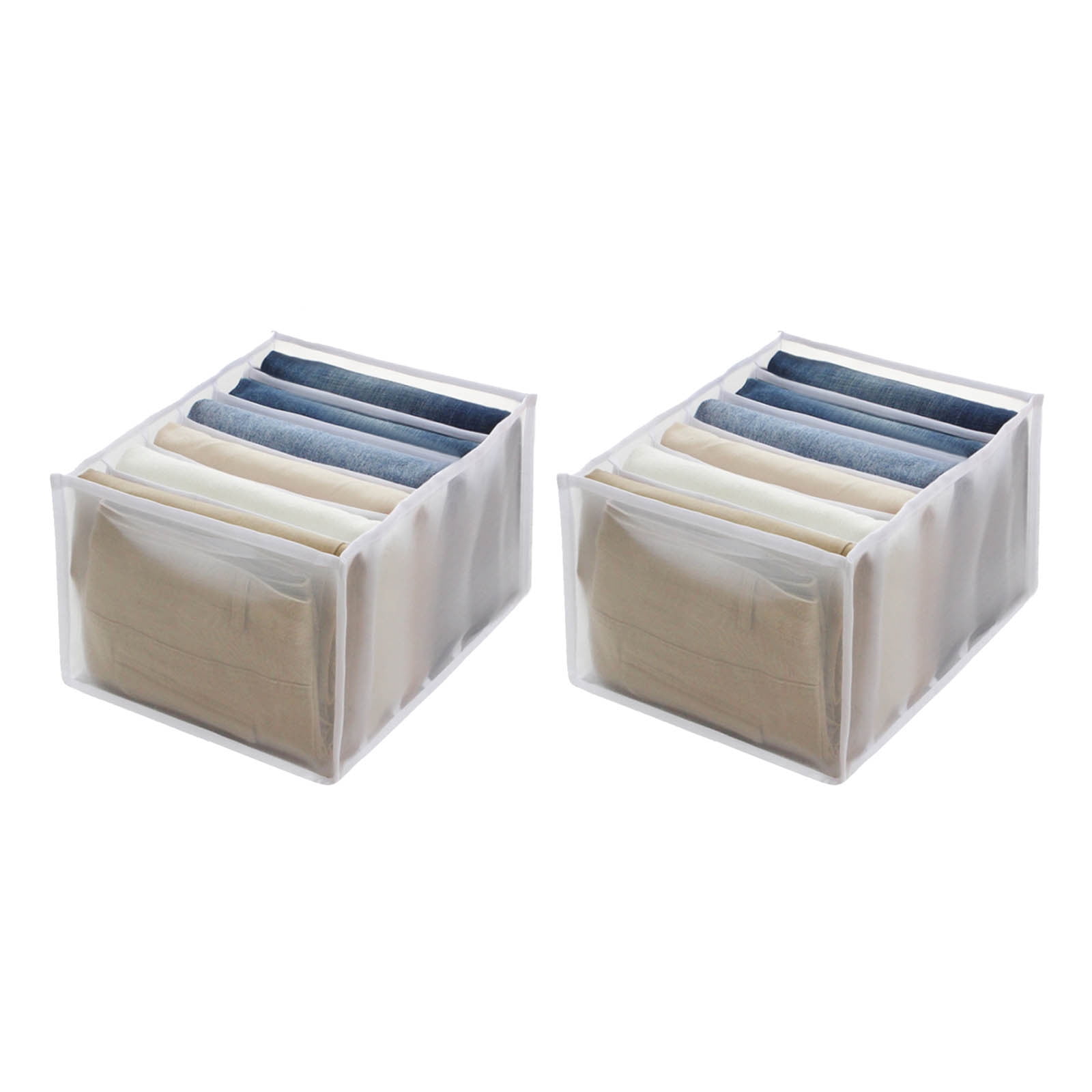 Mesh Clothes Storage Box - 6/7/9 Grid Drawer Organizer - Foldable ...