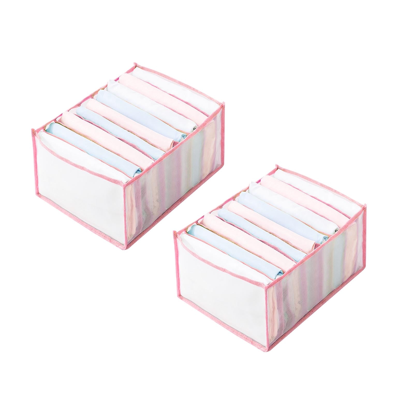 Mesh Clothes Storage Box (Pink) - with Space Saving and Foldable Design ...