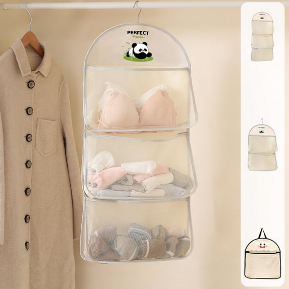 Mesh Clothing Storage Hanging Bag - Door & Wall-Mounted Organizer for ...