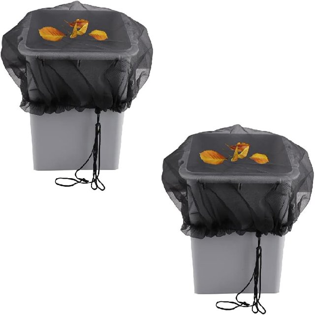 Mesh Cover for Rain Barrels, 2 Pack Rain Bucket Cover Rain Barrels ...