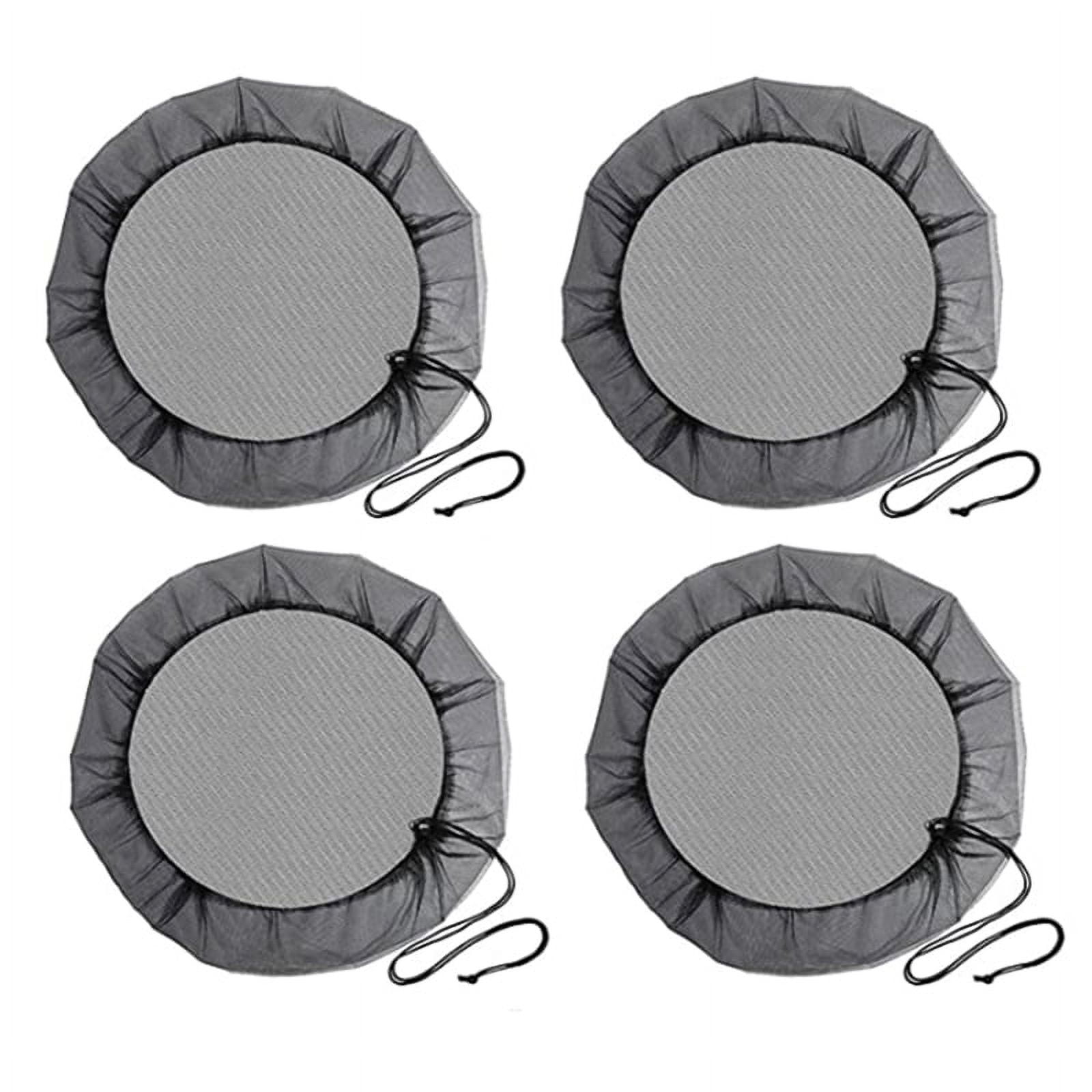 Mesh Cover for Rain Barrels, 4 Pcs Rain Netting Screen with Drawstring ...