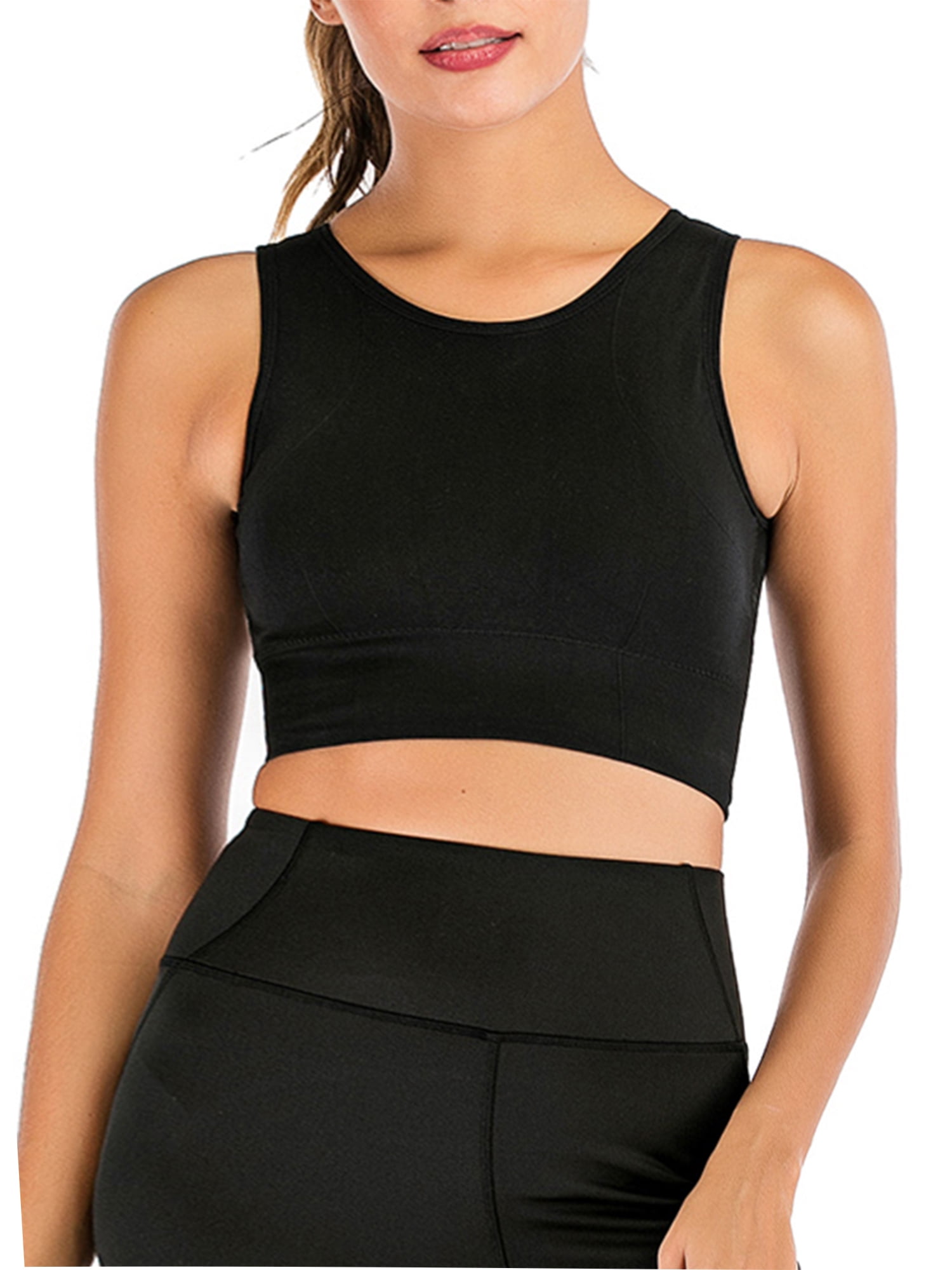 Mesh Cut Sports Bras for Women Longline Sports Bra Middle Impact ...