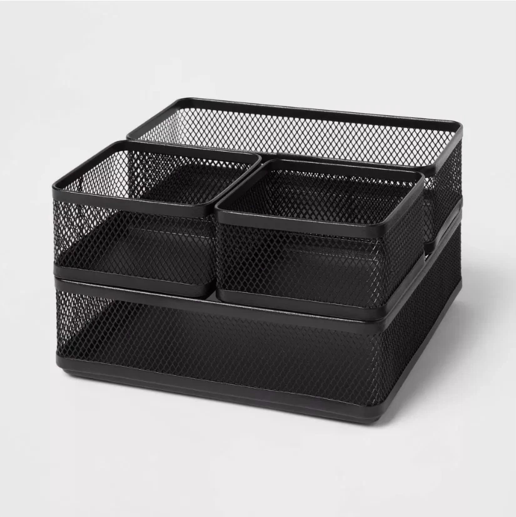 Mesh Desk Organizer Black - Walmart.com