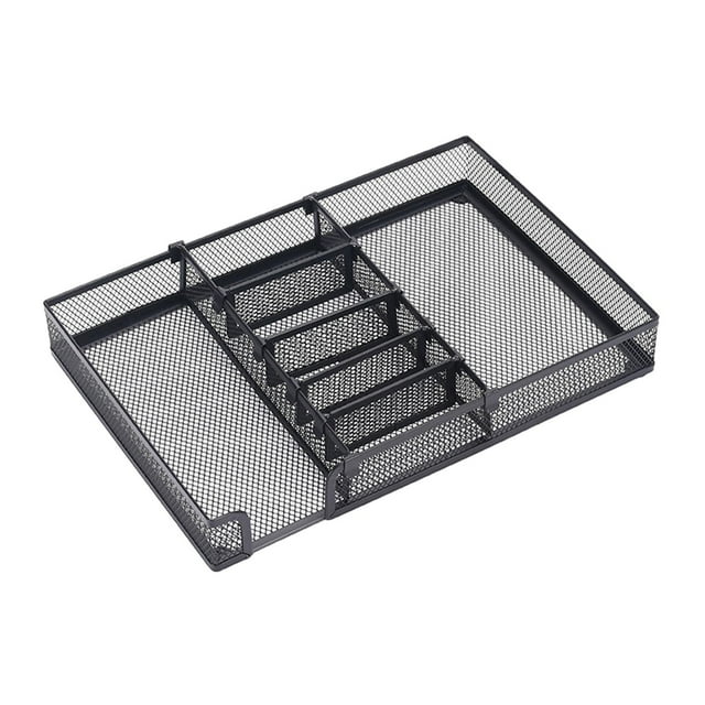 Mesh Desk Organizer Large Desktop Storage Baskets for Tabletop Drawer ...