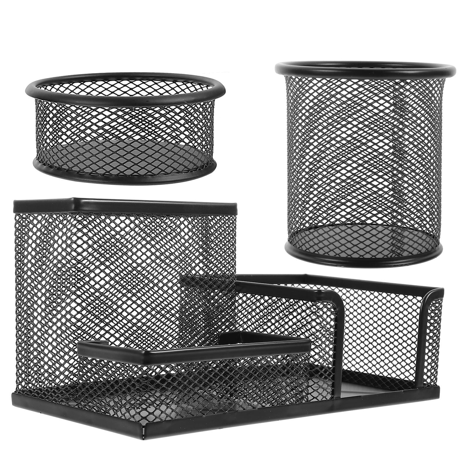Mesh Desk Organizer with Pencil Holder - Black - Walmart.com