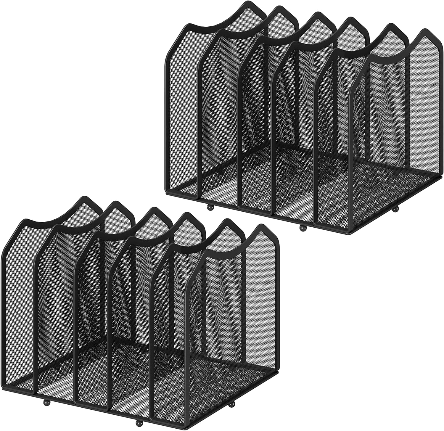 Mesh Desktop File Sorter Organizer, Bookshelf for Desk Home Office ...