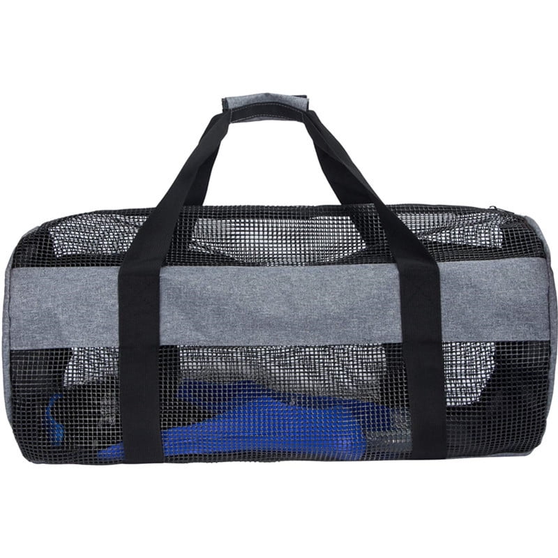 Mesh Dive Duffle Bag Foldable Large Beach Bag Tote with Zipper ...