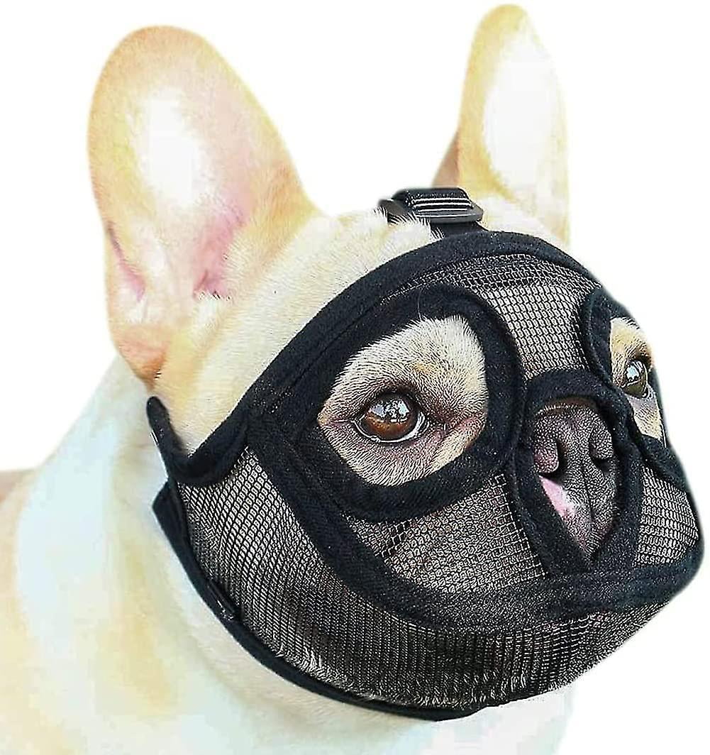 Mesh Dog Muzzle Short Snout Dog Muzzle Dog Muzzle Adjustable Breathable ...