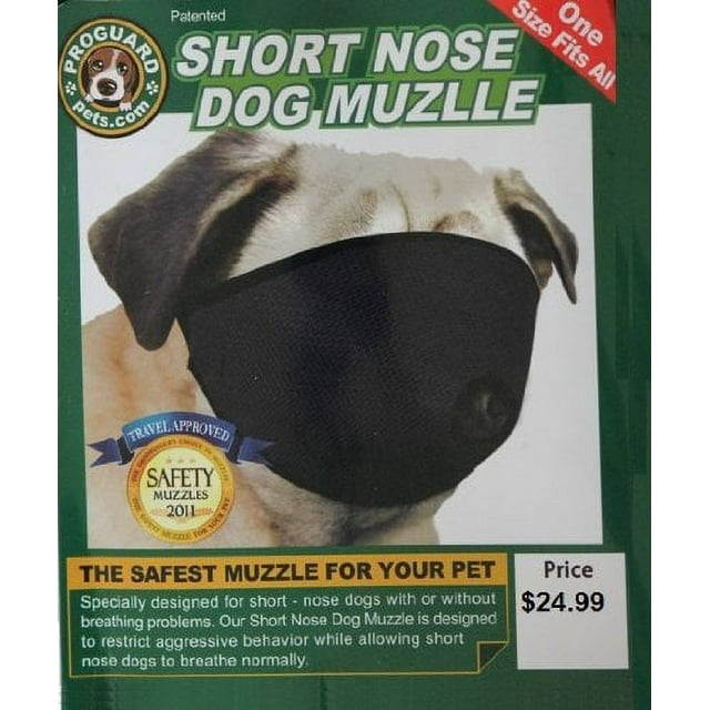 Mesh Dog Muzzle for Short Nose - Flat Faced Dogs (pug muzzle) one size ...