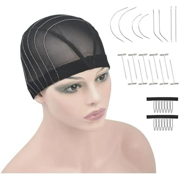 Mesh Dome Caps Wig Cap with Guideline Map for Wig Making Stretchable ...