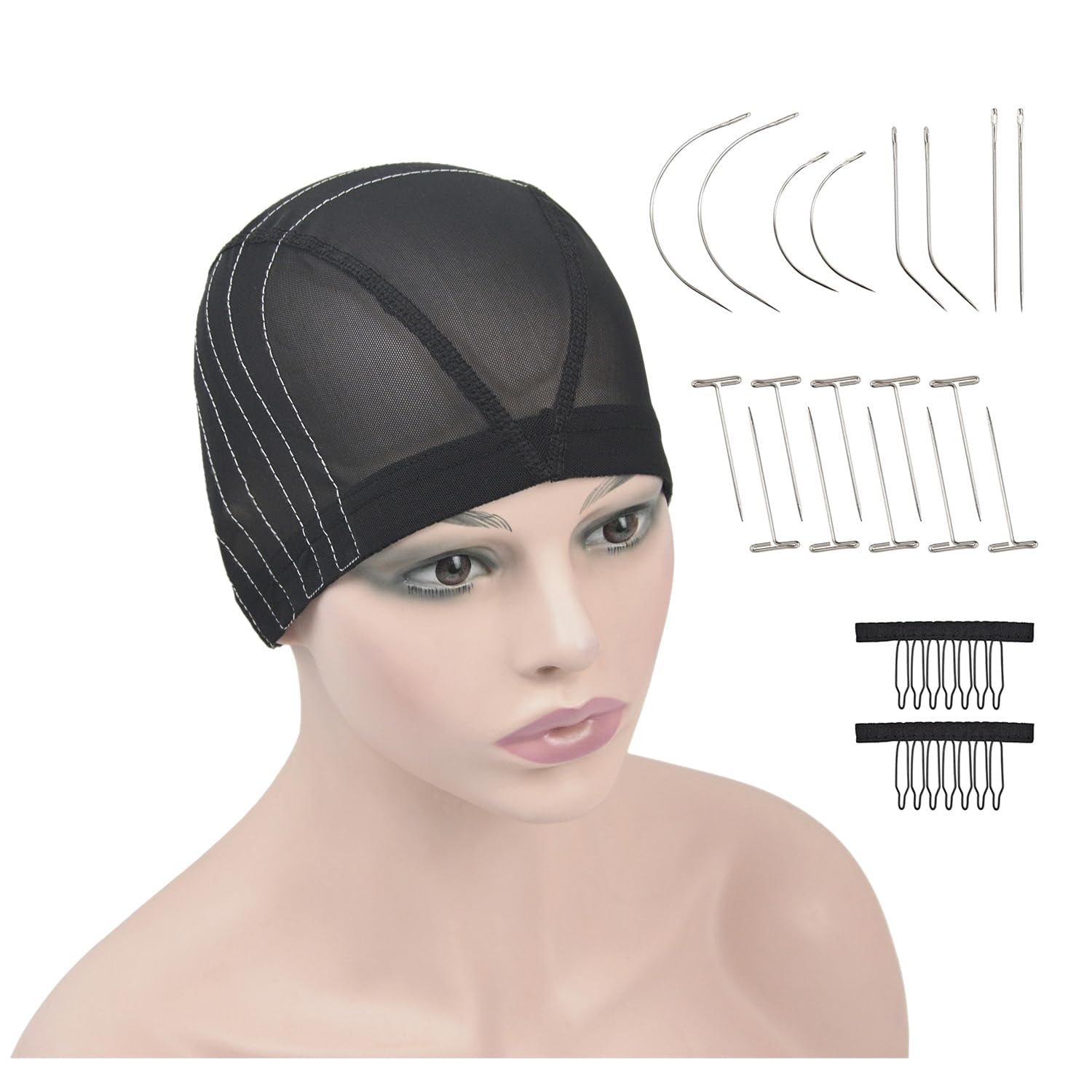 Mesh Dome Caps Wig Cap with Guideline Map for Wig Making Stretchable ...