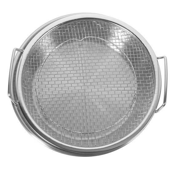1 Set of Round French Fries Serving Plate Oil Frying Filter Net Food ...