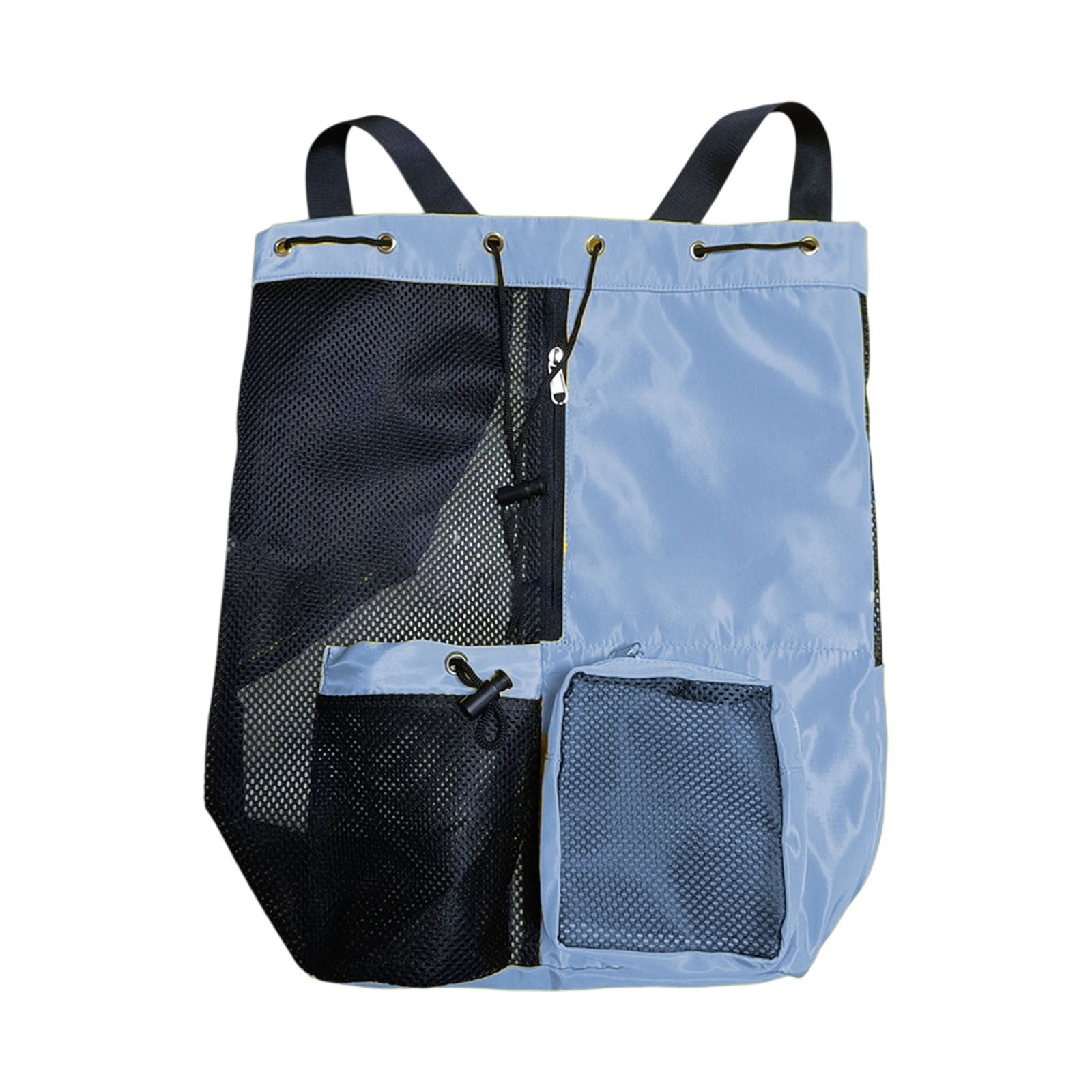 Mesh Drawstring Swim Backpack Separate Wet/Dry Compartments Backpacks ...
