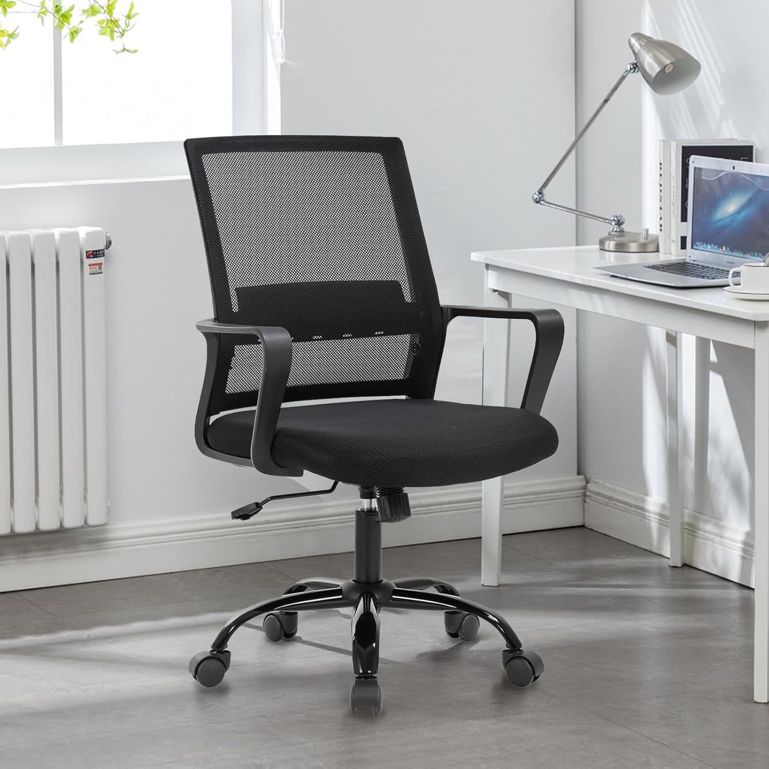 Mesh Ergonomic Office Chair Home Office Chair,250lbs Mid Back Executive Computer Chair w/Lumbar ...