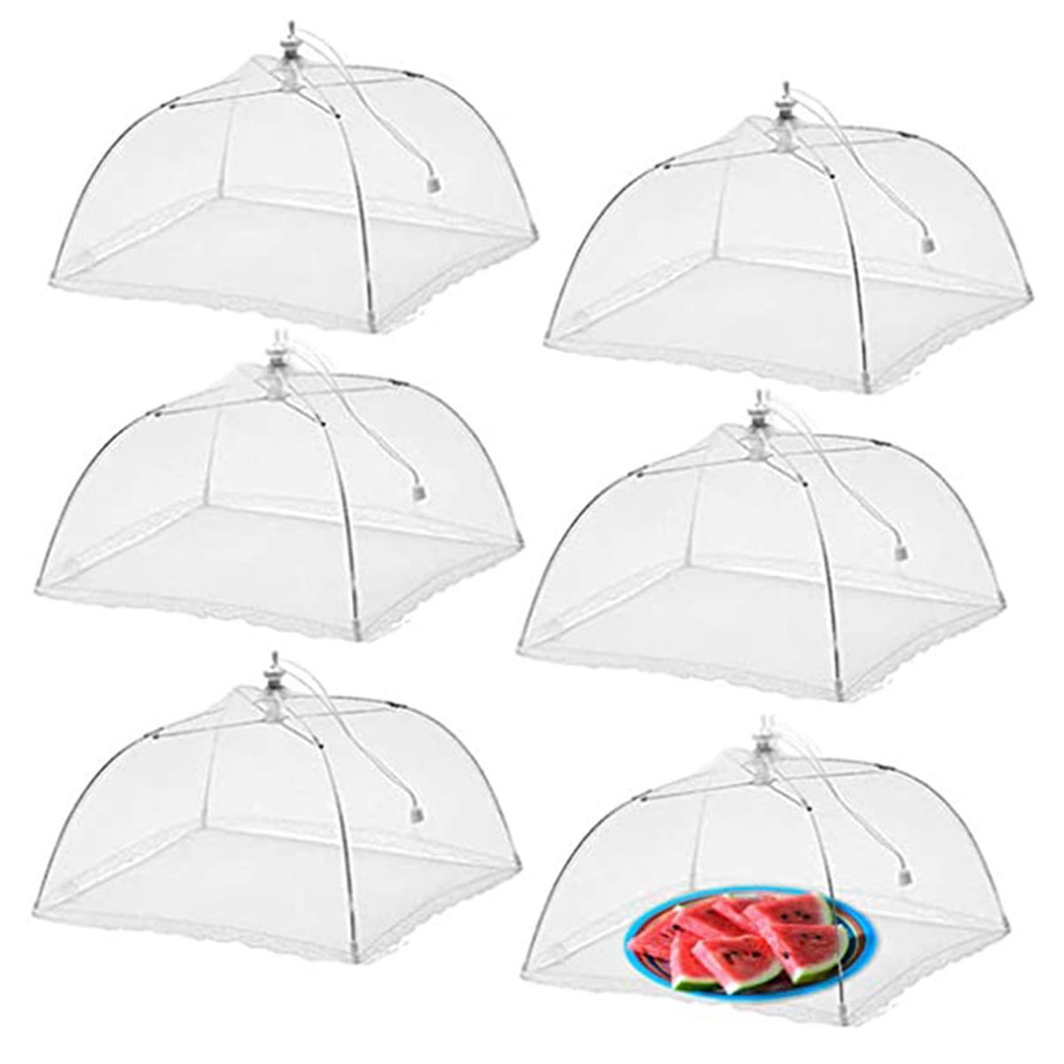 Reusable Mesh Food Cover, Easy Storage Pop-Up Design for Washable Use ...