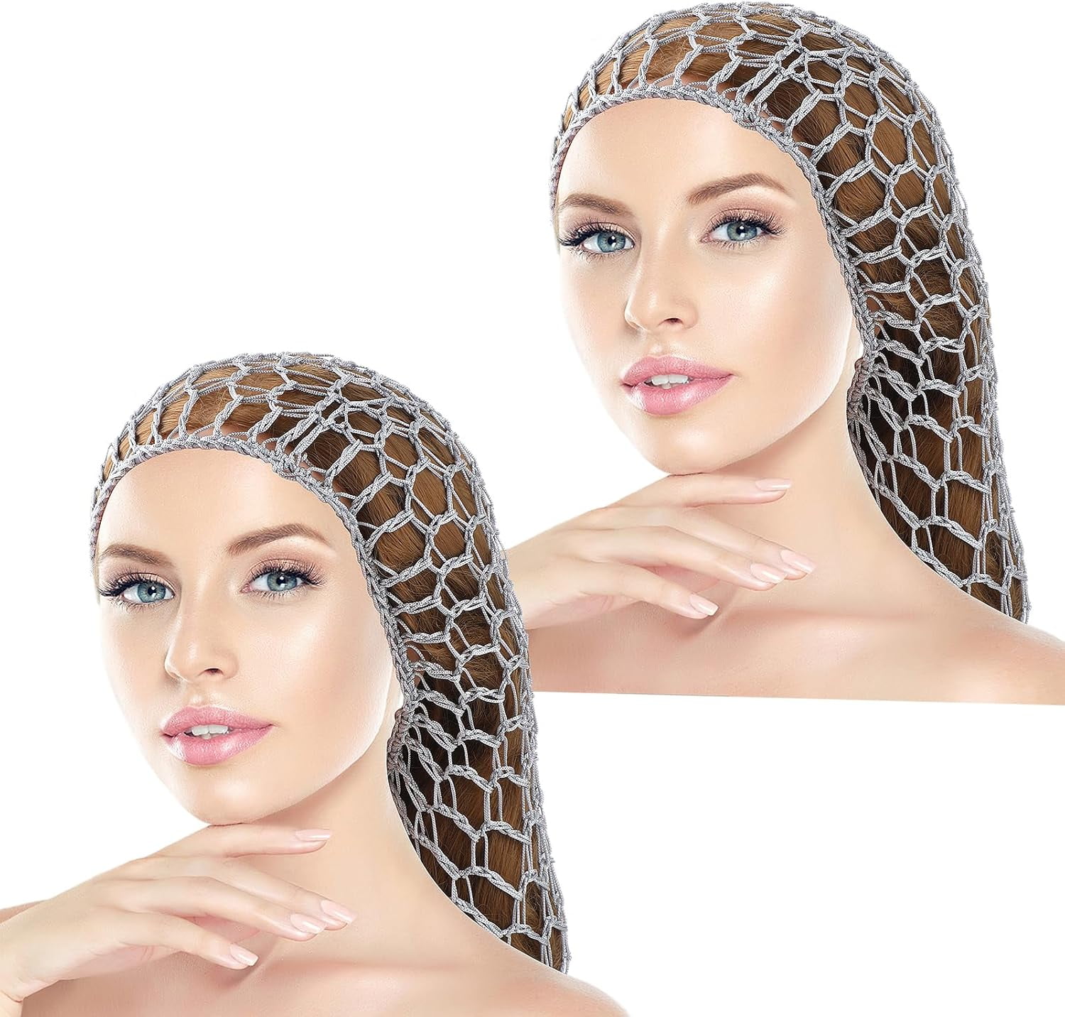 Mesh Hair Net Rayon Knit Snood Hat Crochet Hair Wraps Sleep Cap Mesh ...