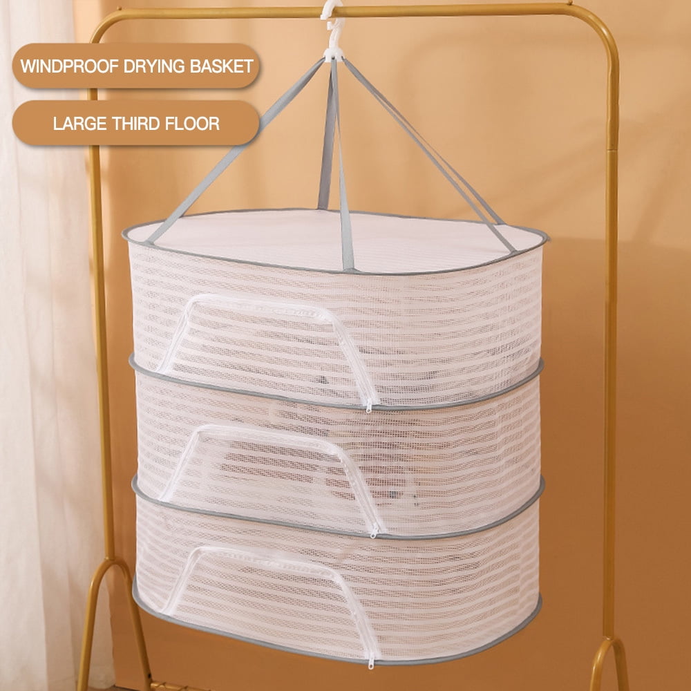 Mesh Hanging Drying Net Layered Folding Fish Mesh Collapsible Dry Net ...