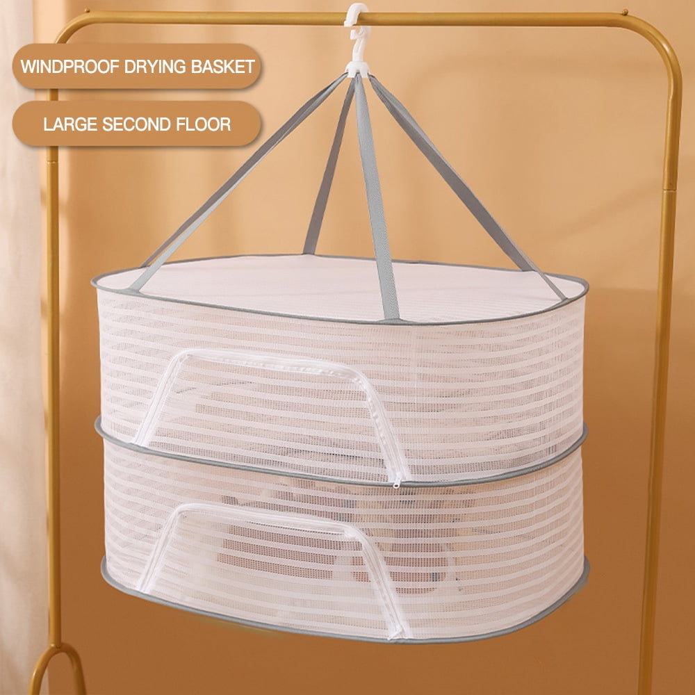 Mesh Hanging Drying Net Layered Folding Fish Mesh Collapsible Dry Net ...