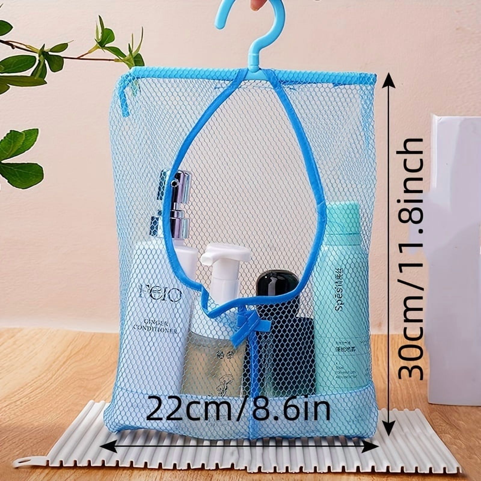 Mesh Hanging Organizer for Bathroom - Plastic, Wall-Mounted, 1 Shelf ...