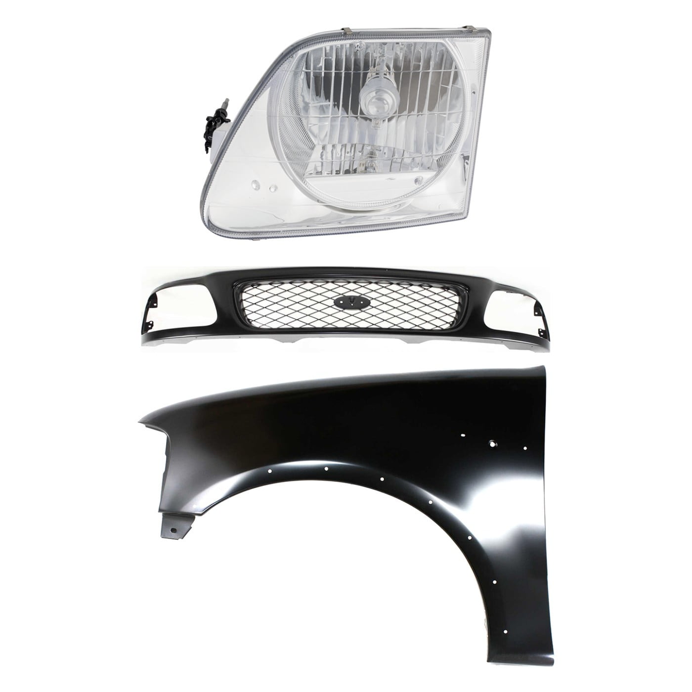 Mesh Insert Grille Assembly Kit for 1997-1998 for Ford F150 and F250 ...