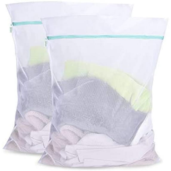 Mesh Laundry Bag for Delicates 2 Pack Garment Wash Bag 24 x 32 inch ...