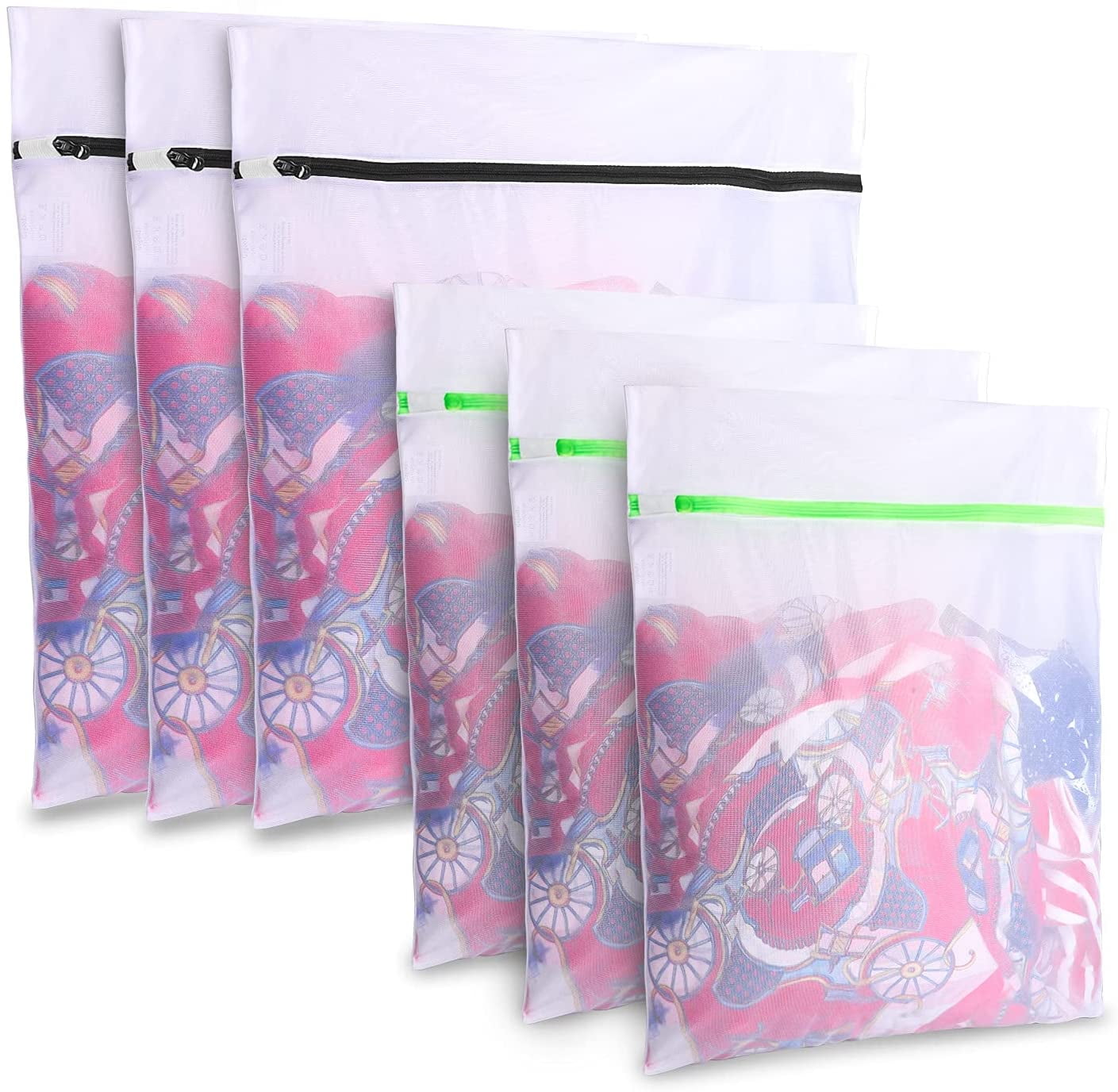 Mesh Laundry Bags for Delicates with Premium Zipper, Travel Storage ...
