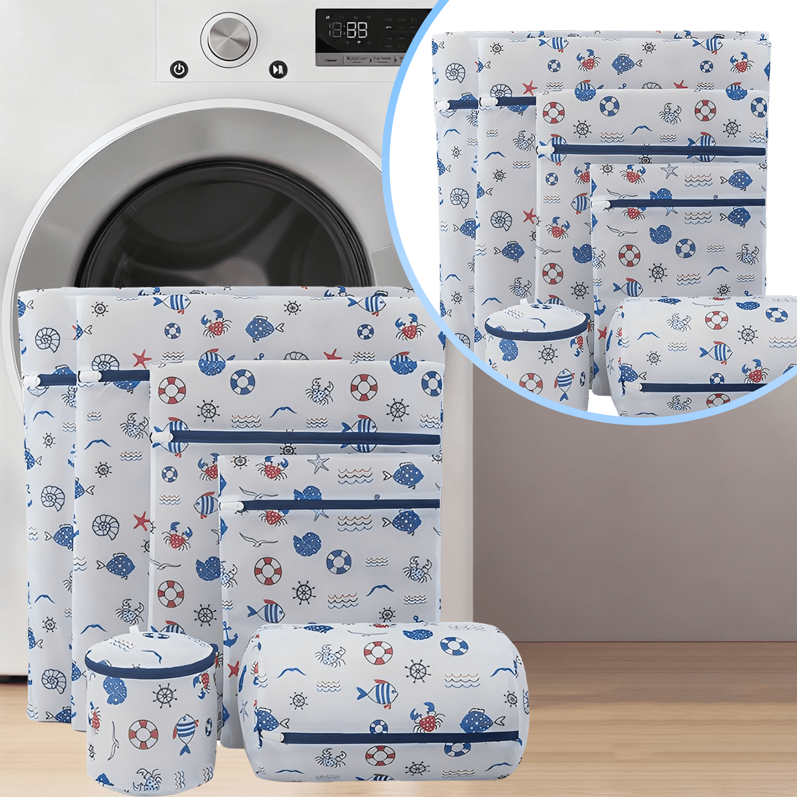 Mesh Laundry Bags,Set of 6 Delicate Laundry Bag for Washing Machine ...