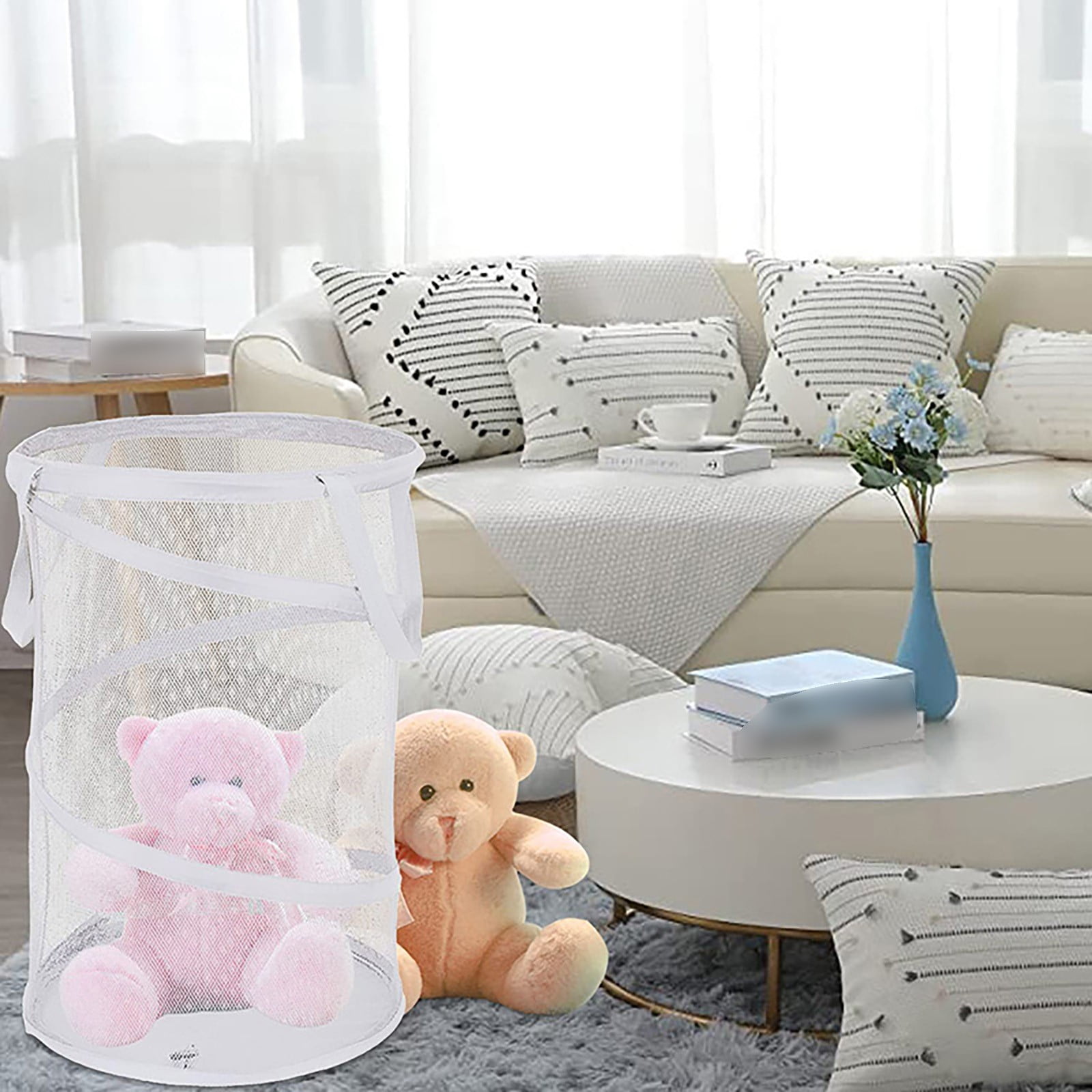 Mesh Laundry Basket Foldable Portable Laundry Basket Foldable Dirty ...