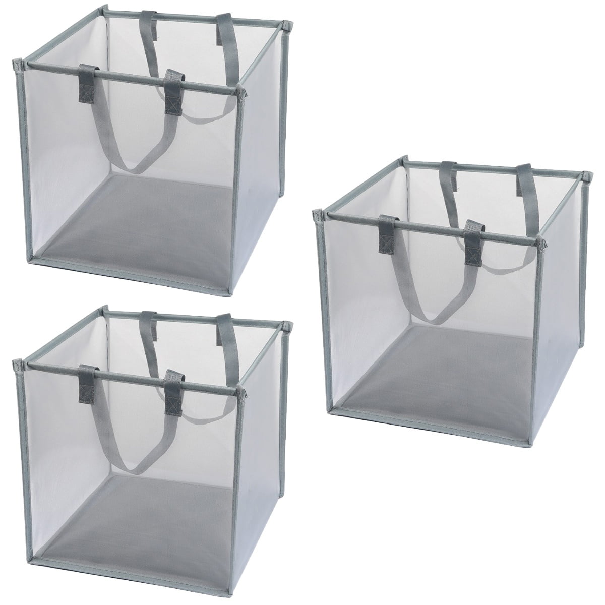 Mesh Laundry Basket Gift Storage Baskets Colaspable Collapsable Baskett ...