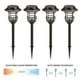 Mesh Linkable Series 4-Pack Solar LED Security Pathway Light w/ LiFePO4 ...