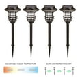 Mesh Linkable Series 4-Pack Solar LED Security Pathway Light w/ LiFePO4 ...