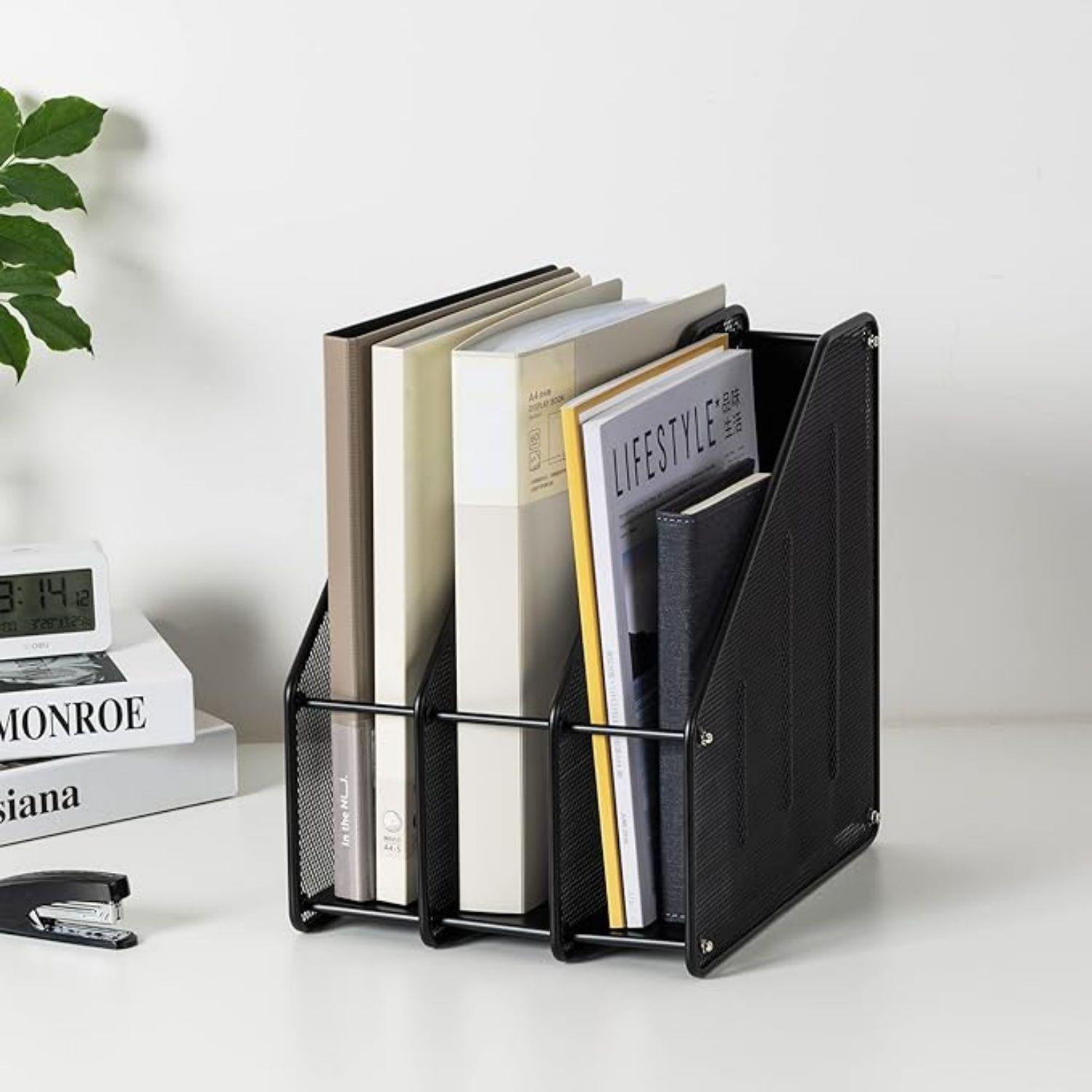 Mesh Magazine File Holder, Desk Organizer File Folder Document Rack for ...